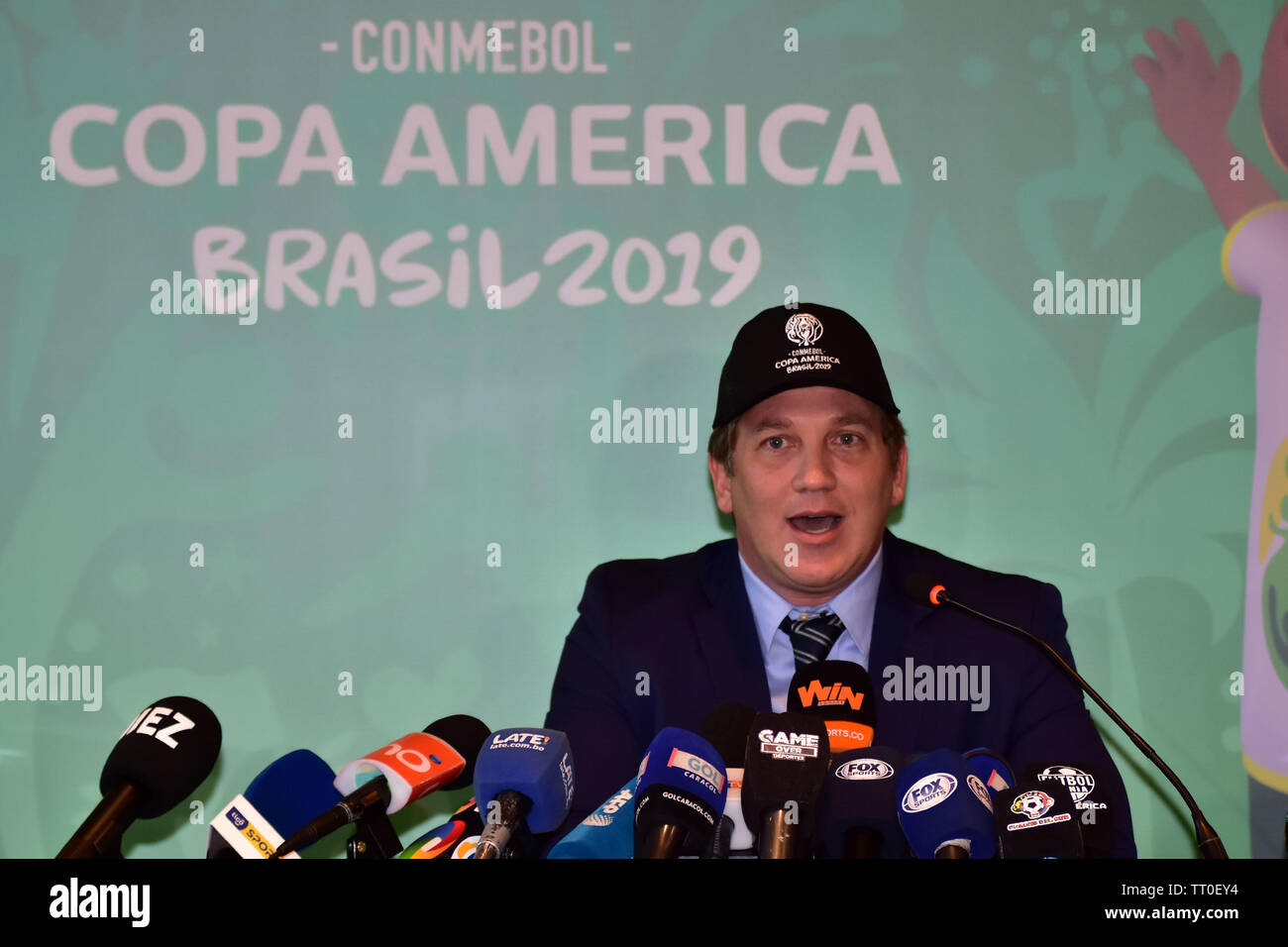 São Paulo, Brazil, June 13th, 2019 - CONMEBOL President Alejandro ...