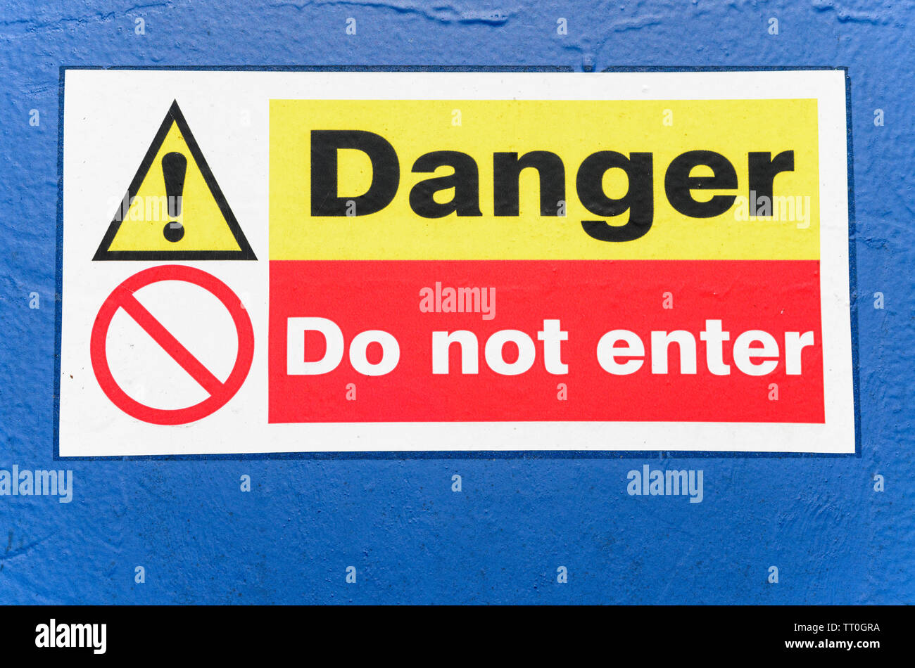 A sign saying danger do not enter, UK Stock Photo - Alamy