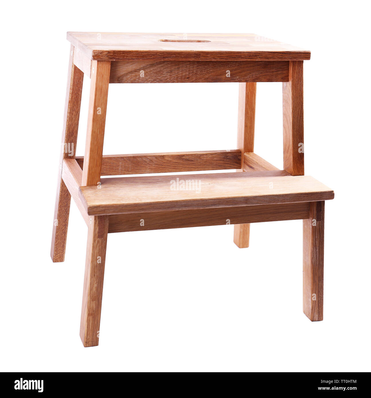 Small wooden ladder, isolated on white Stock Photo - Alamy