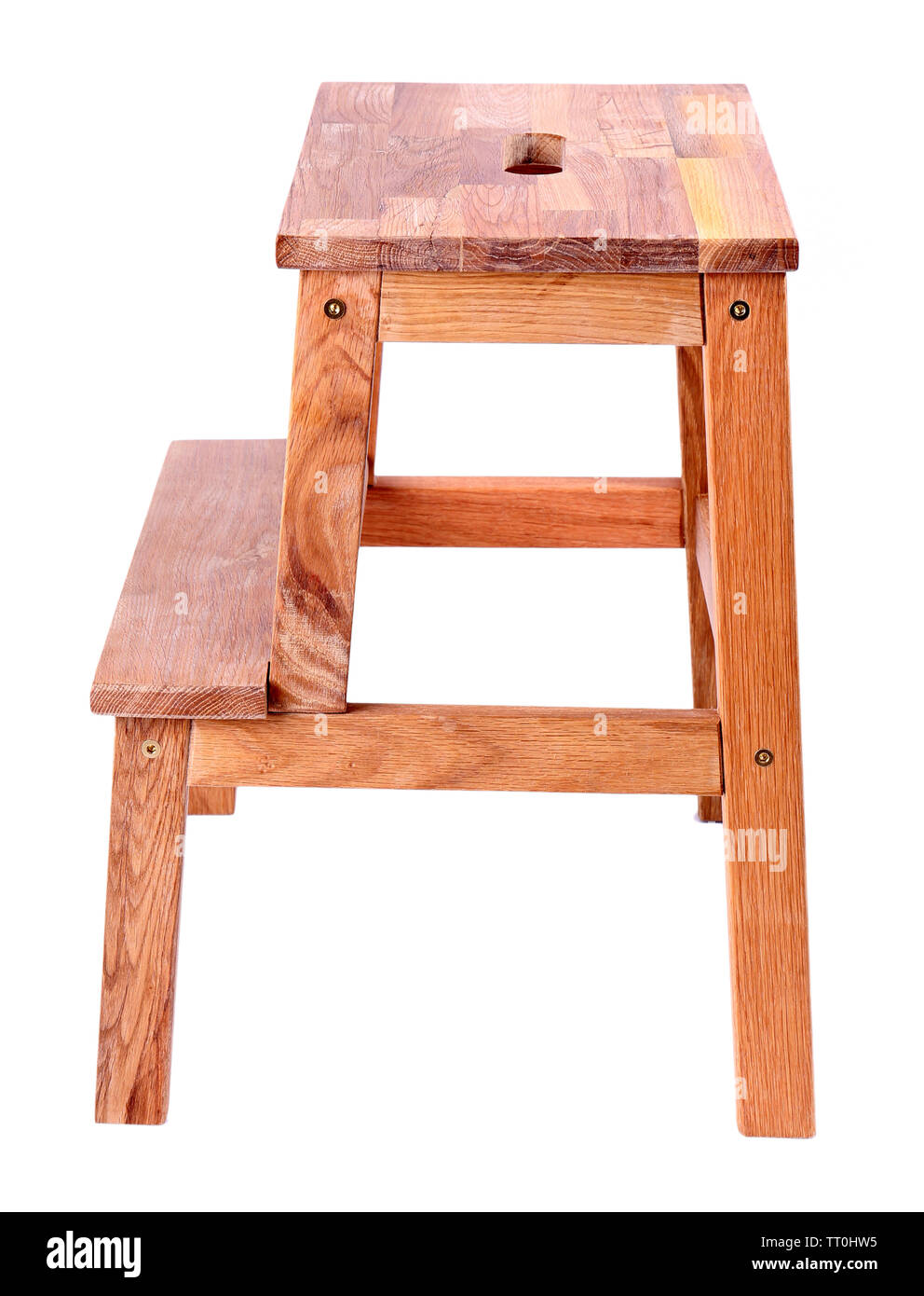 Small wooden ladder, isolated on white Stock Photo - Alamy