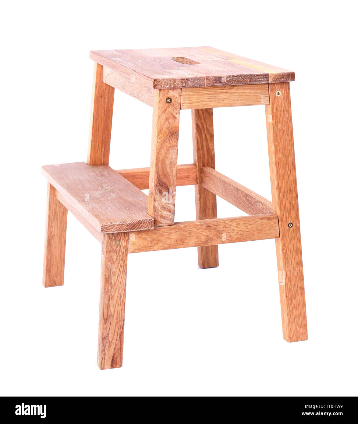 Small wooden ladder, isolated on white Stock Photo - Alamy