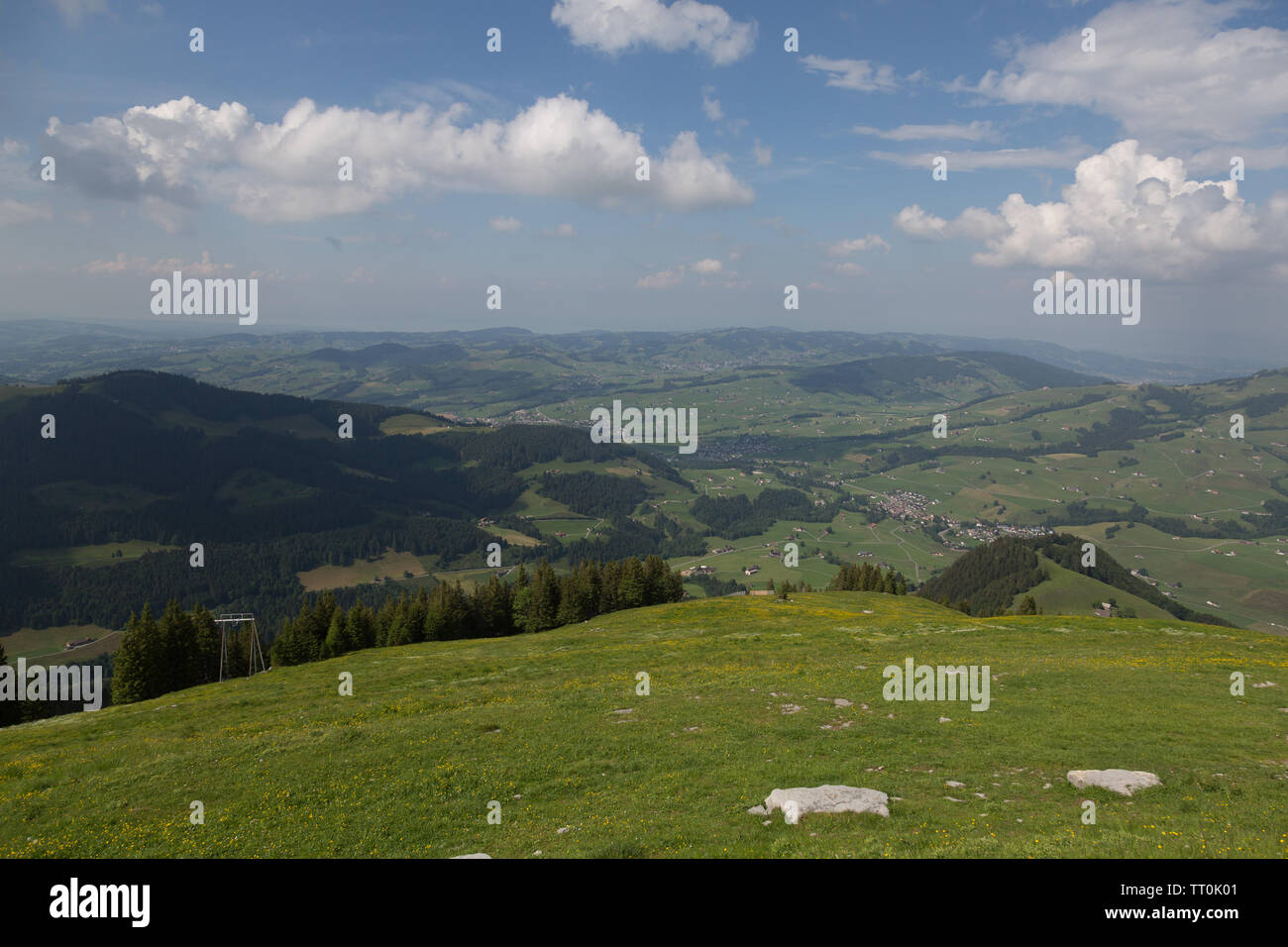 Looking out across the beautiful Appenzell Alps from Ebenalp ...