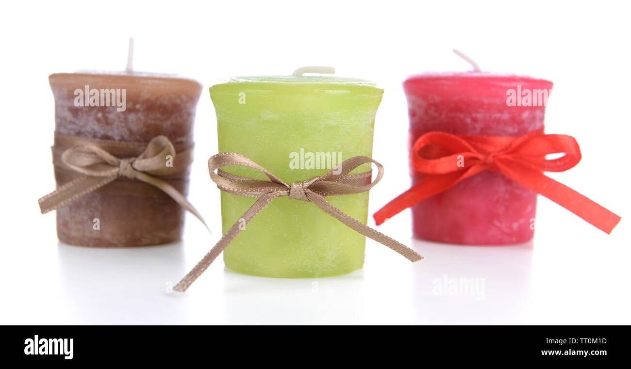 Candle isolated on white Stock Photo - Alamy