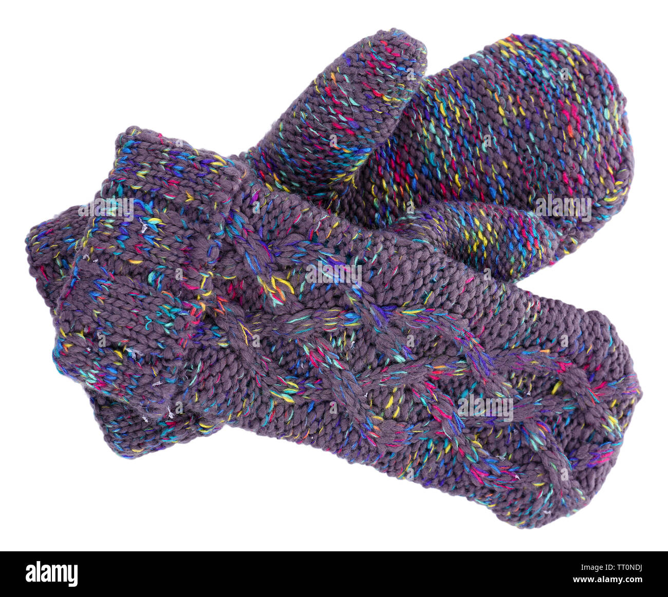 Female mittens isolated on white Stock Photo - Alamy