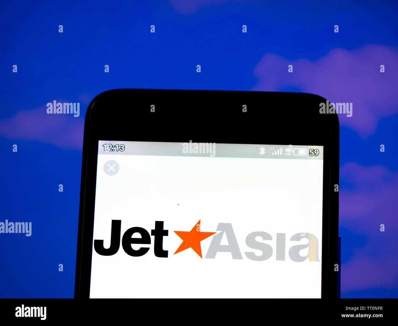 In this photo illustration the Jetstar Asia Airways logo is seen ...