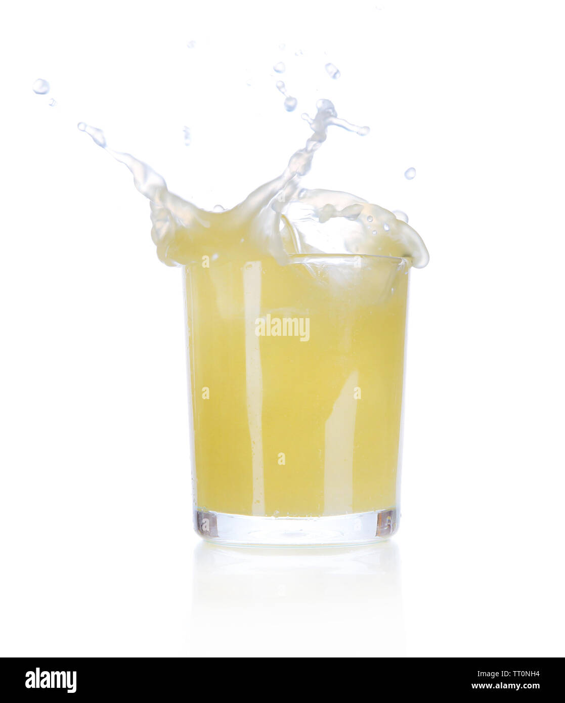 Juice splash isolated on white Stock Photo - Alamy