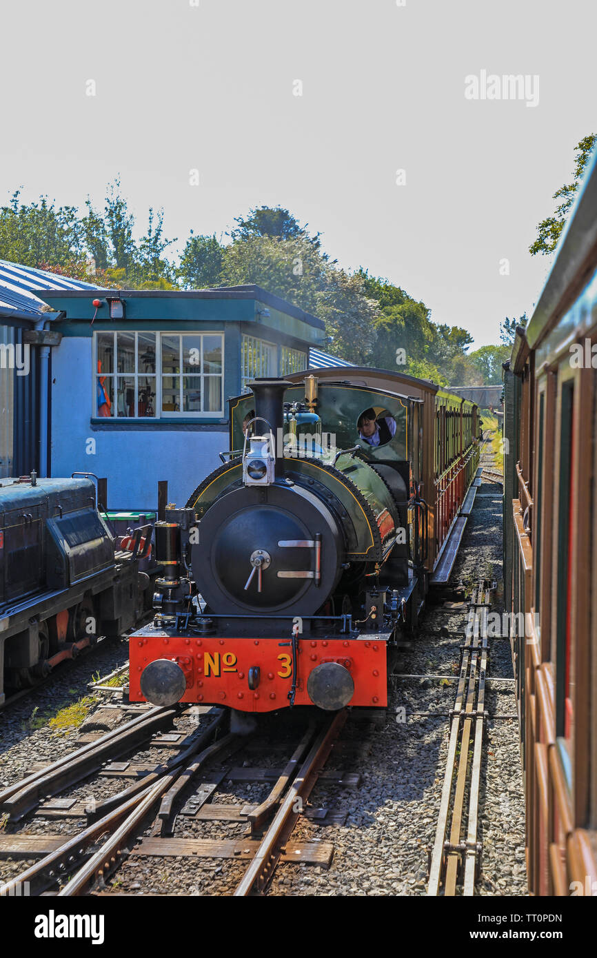 Steam engine number 3, Sir Haydn on the Talyllyn Railway, the first ...