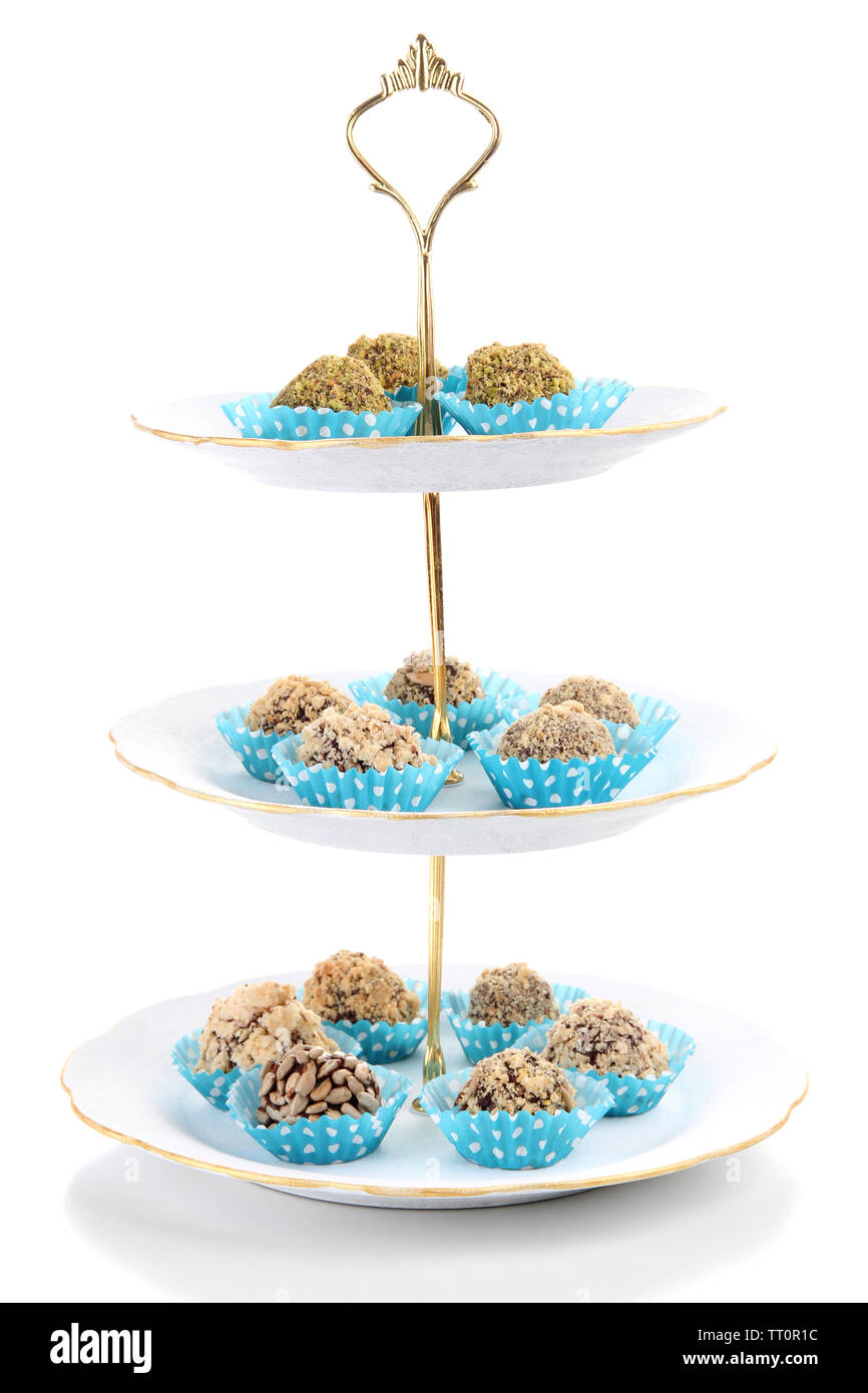 Set of chocolate candies, isolated on white Stock Photo - Alamy