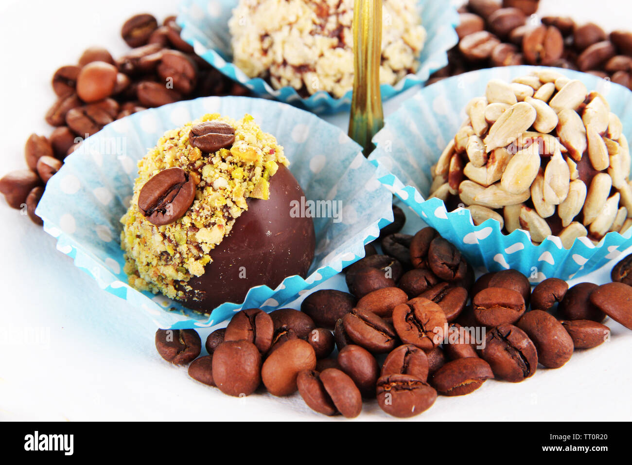 Set of chocolate candies, isolated on white Stock Photo - Alamy