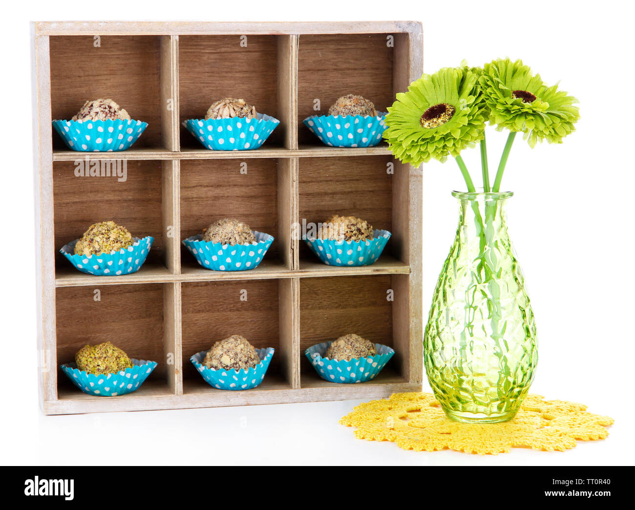 Chocolate candies in paper Cut Out Stock Images & Pictures - Alamy