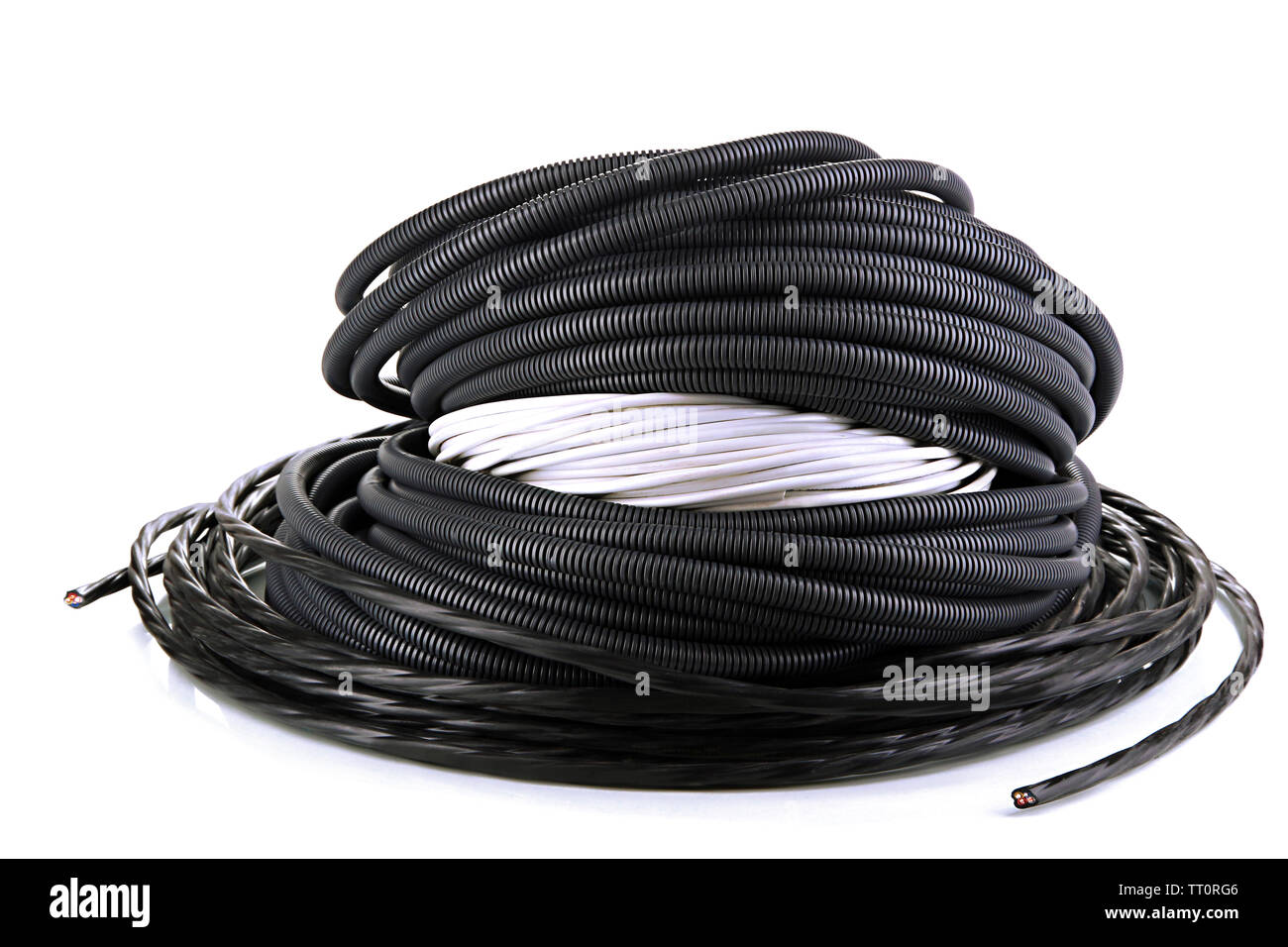 Cable isolated on white Stock Photo - Alamy