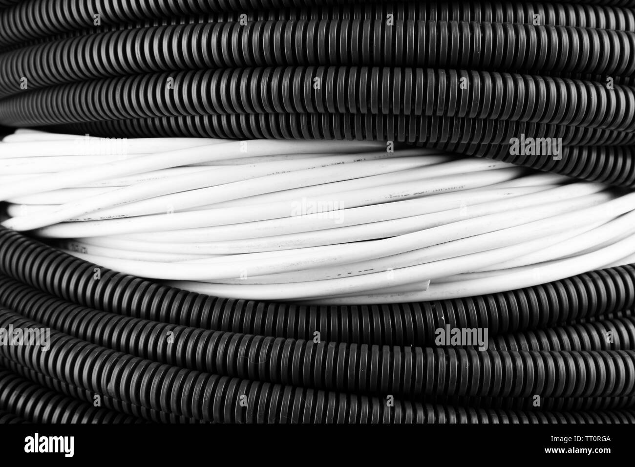 Cables close-up background Stock Photo - Alamy