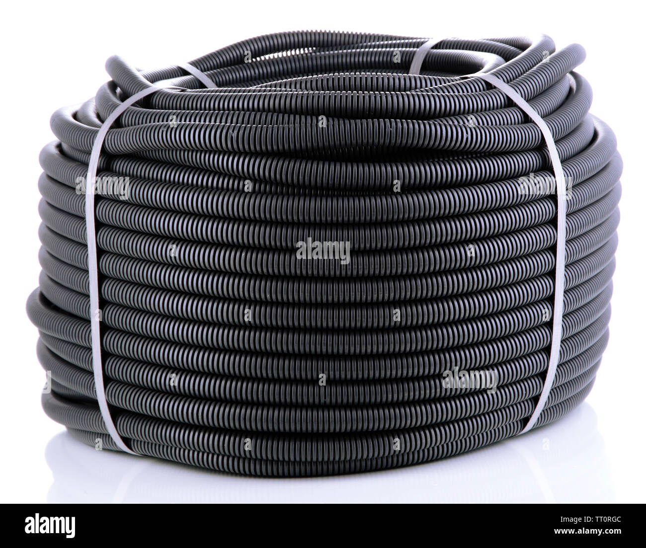 Black cable isolated on white Stock Photo - Alamy