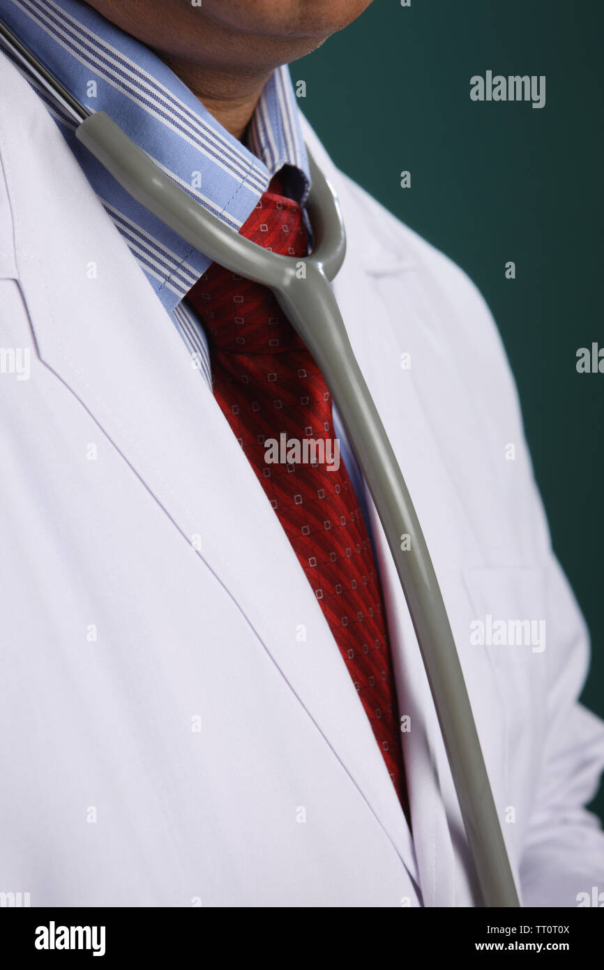 Mid section view of a male doctor with a stethoscope Stock Photo - Alamy
