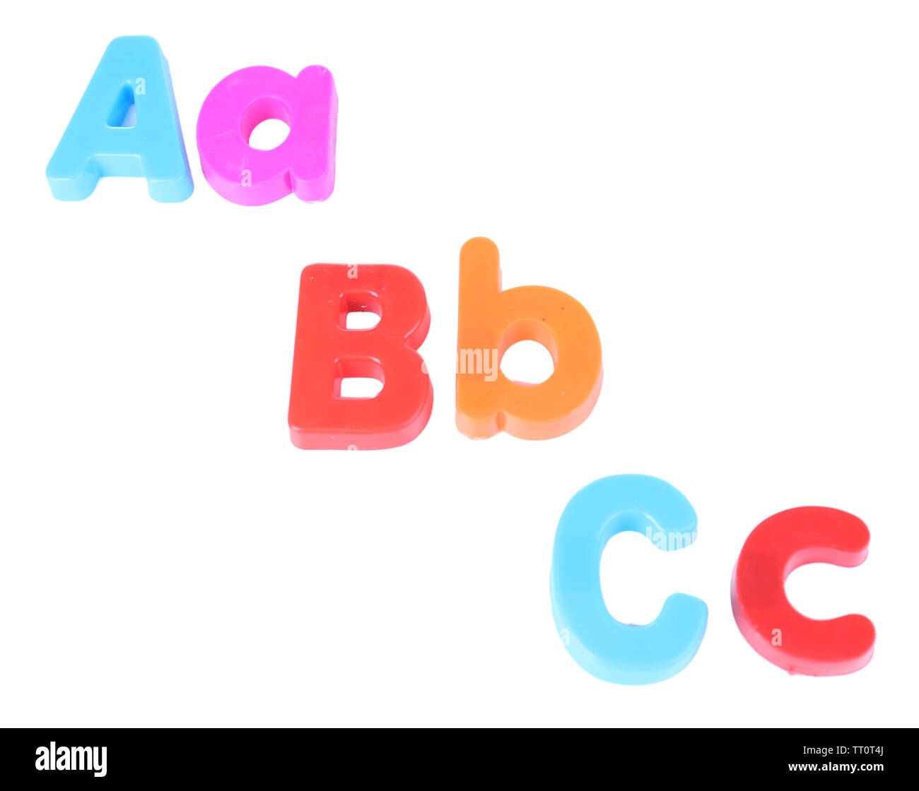 Colorful magnetic letters isolated on white Stock Photo - Alamy