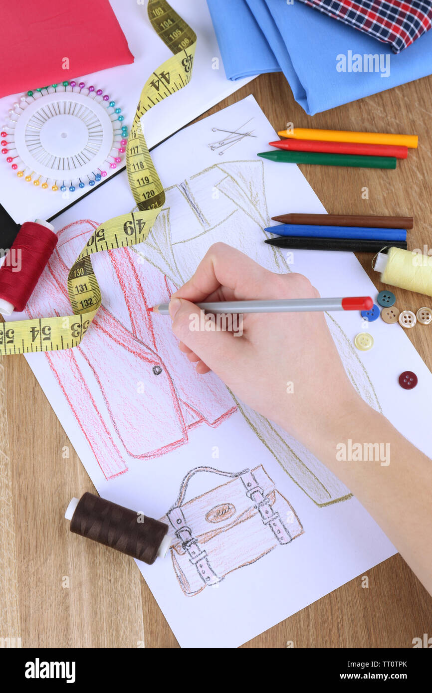 Fashion designer close up Stock Photo - Alamy