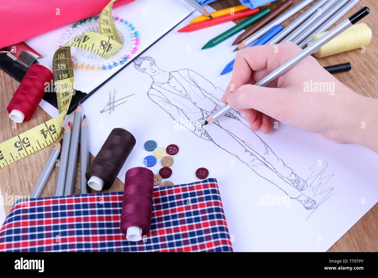 Fashion designer close up Stock Photo - Alamy