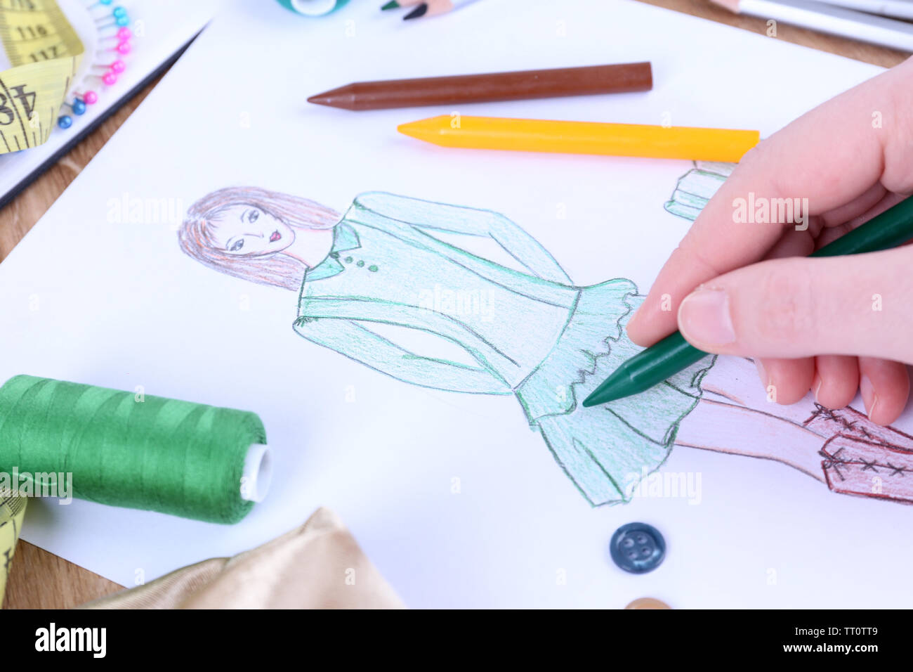 Fashion designer close up Stock Photo - Alamy