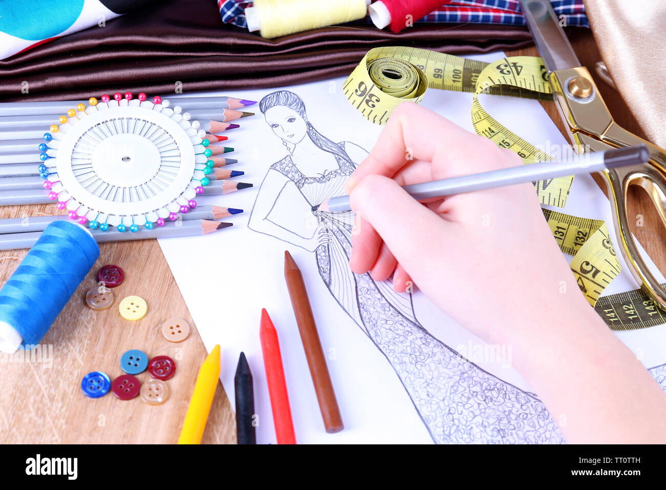 Fashion designer close up Stock Photo - Alamy