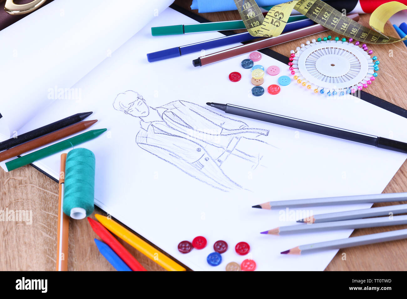 Fashion designer close up Stock Photo - Alamy