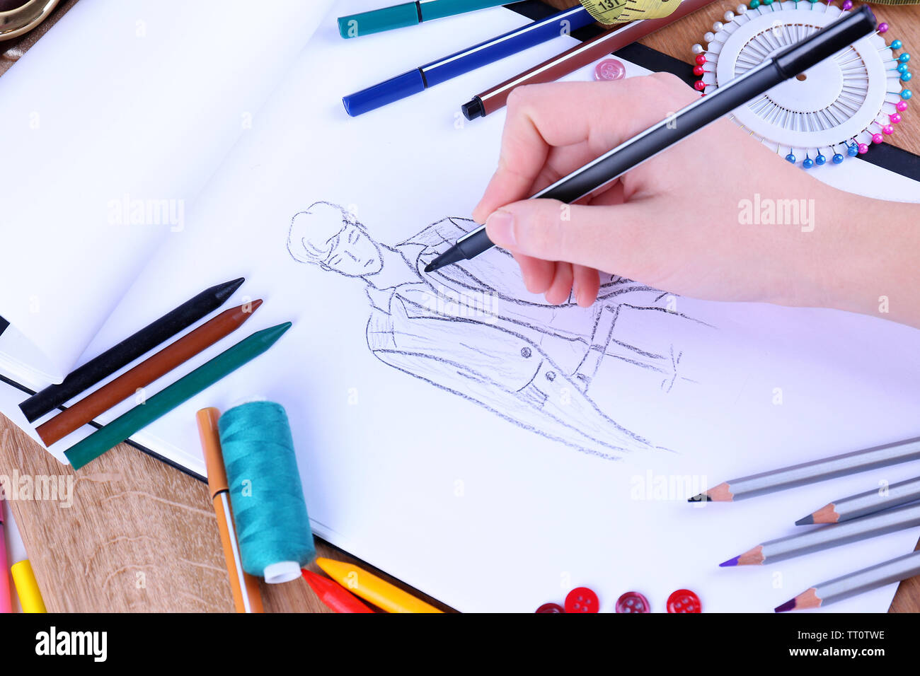 Fashion designer close up Stock Photo - Alamy