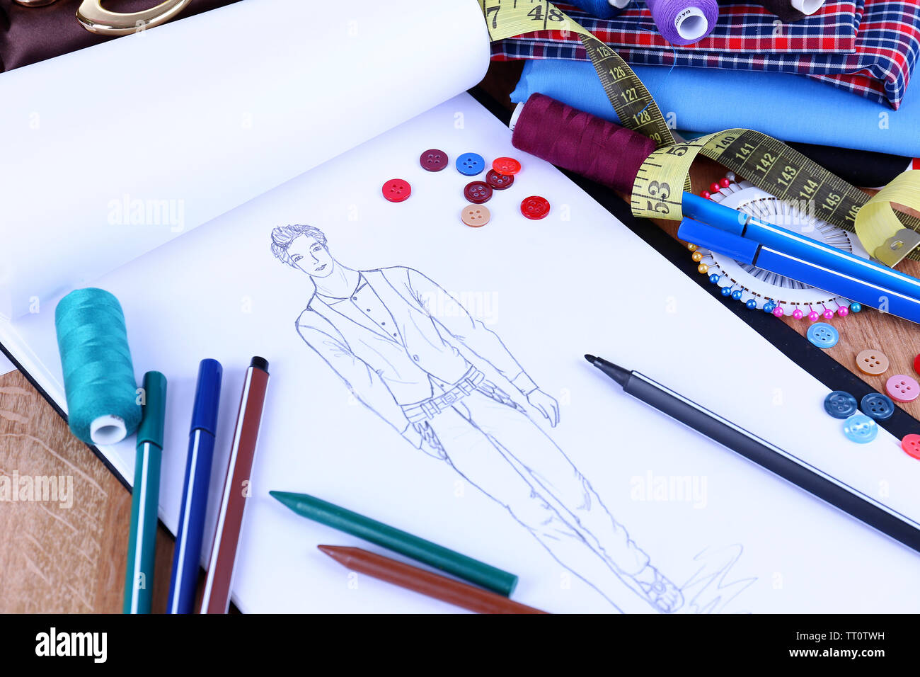 Fashion designer close up Stock Photo - Alamy