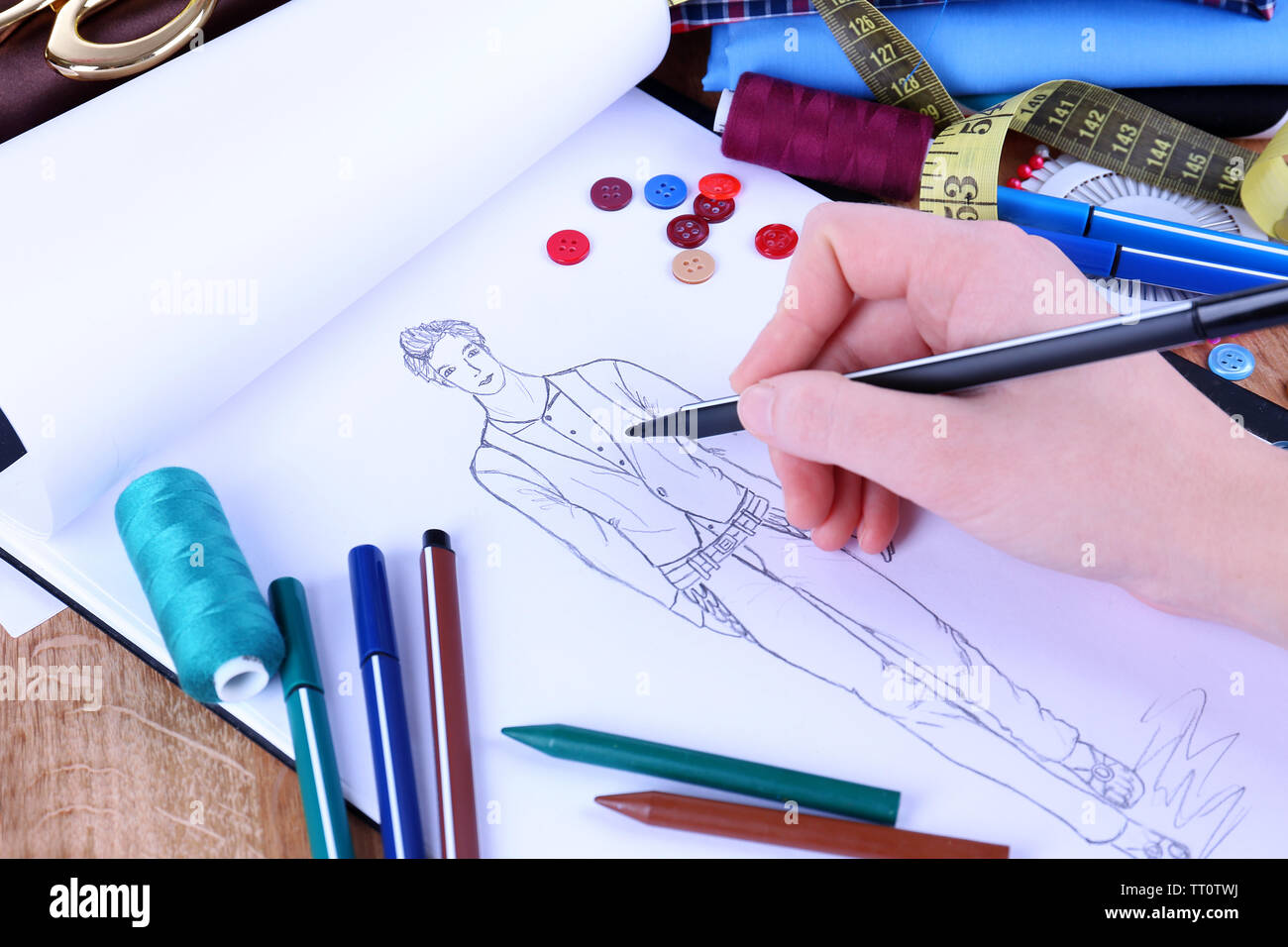 Fashion designer close up Stock Photo - Alamy