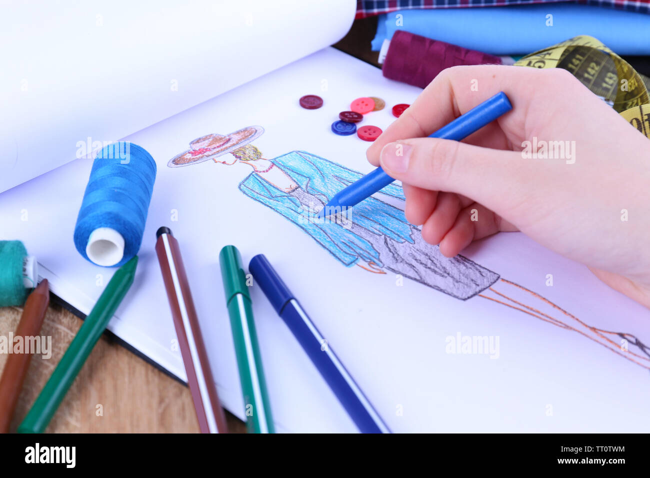 Fashion designer close up Stock Photo - Alamy