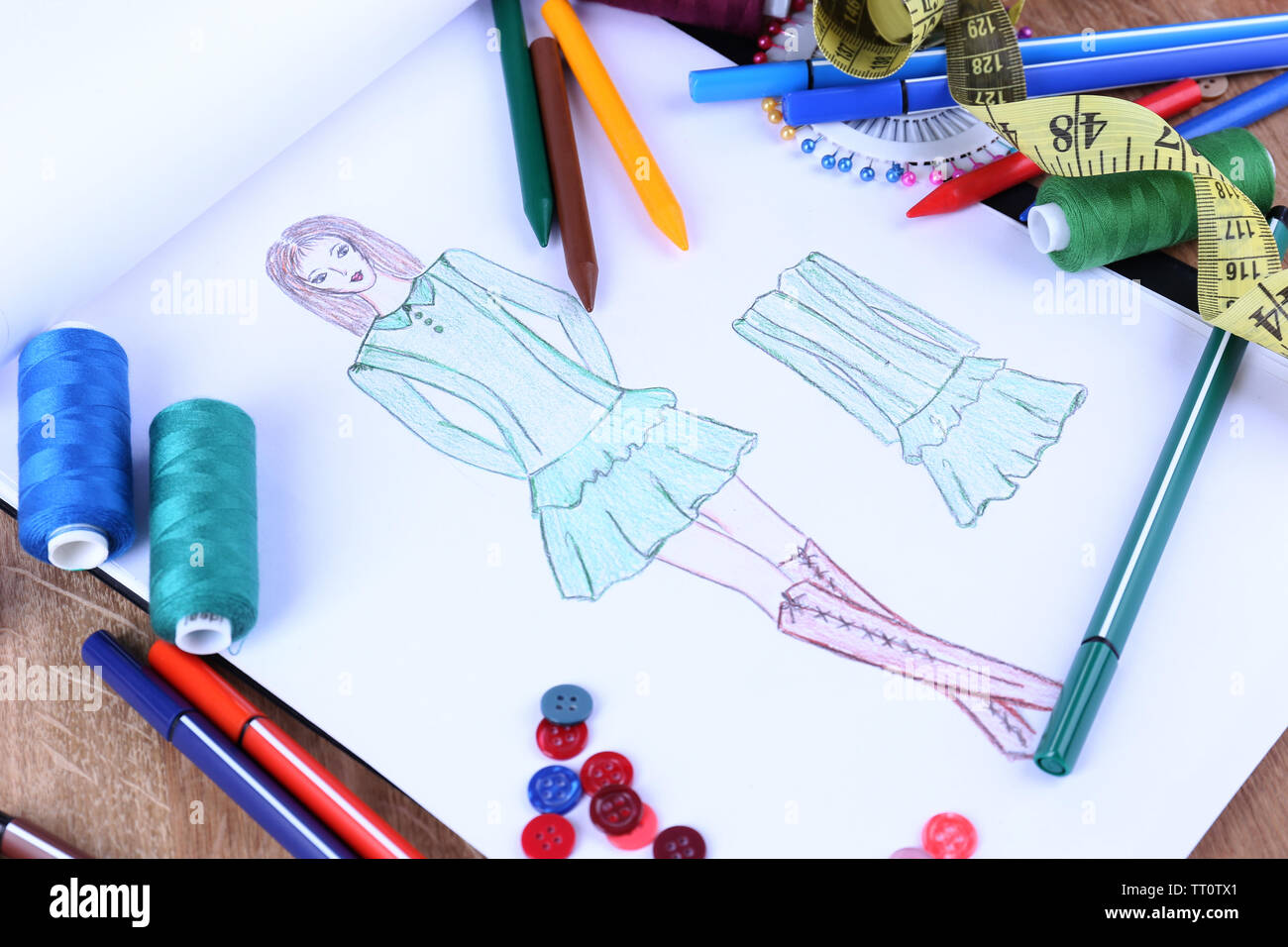 Fashion designer close up Stock Photo - Alamy