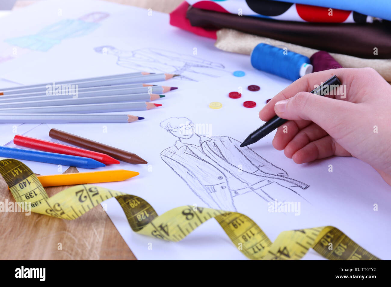 Fashion designer close up Stock Photo - Alamy