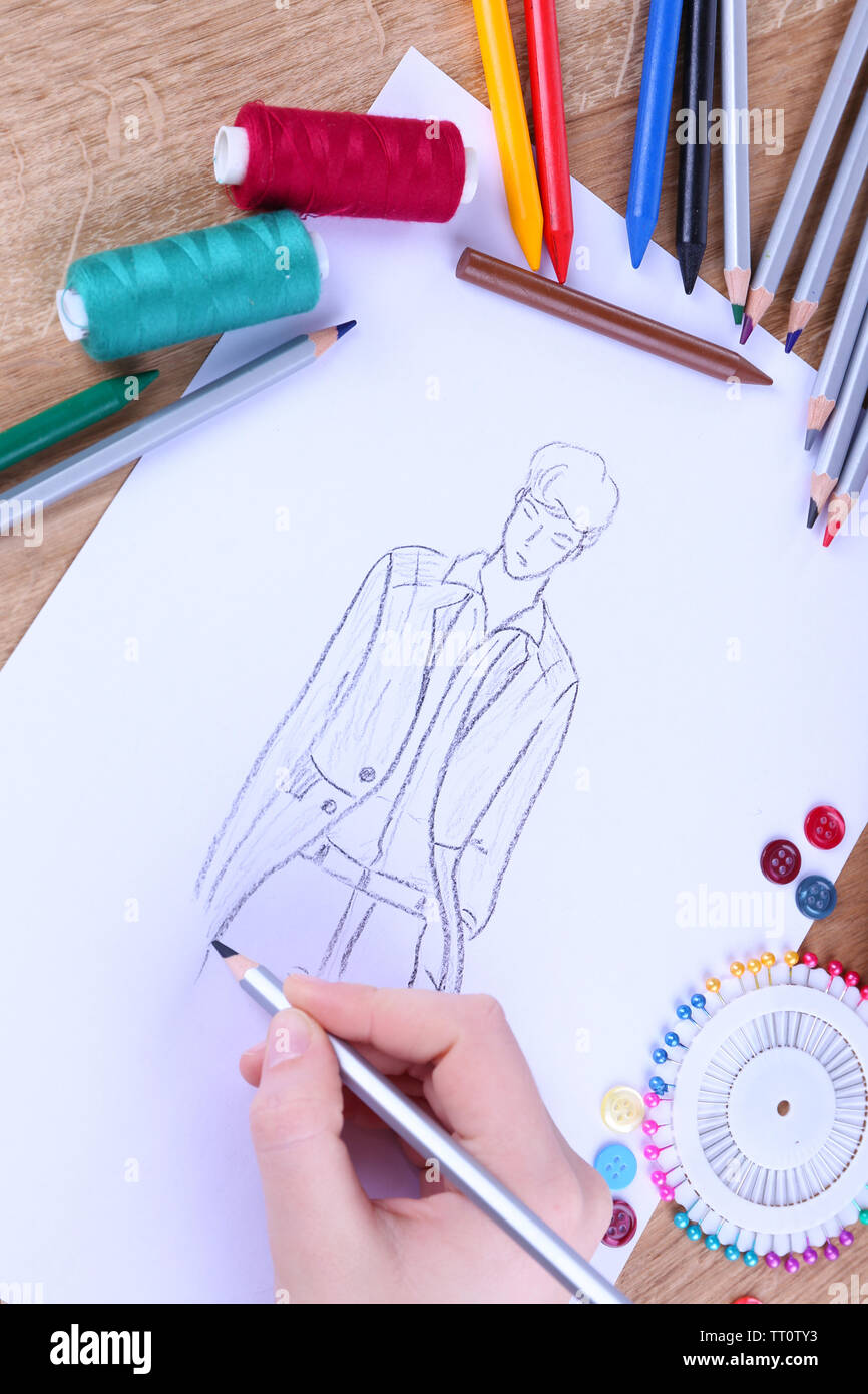 Fashion designer close up Stock Photo - Alamy