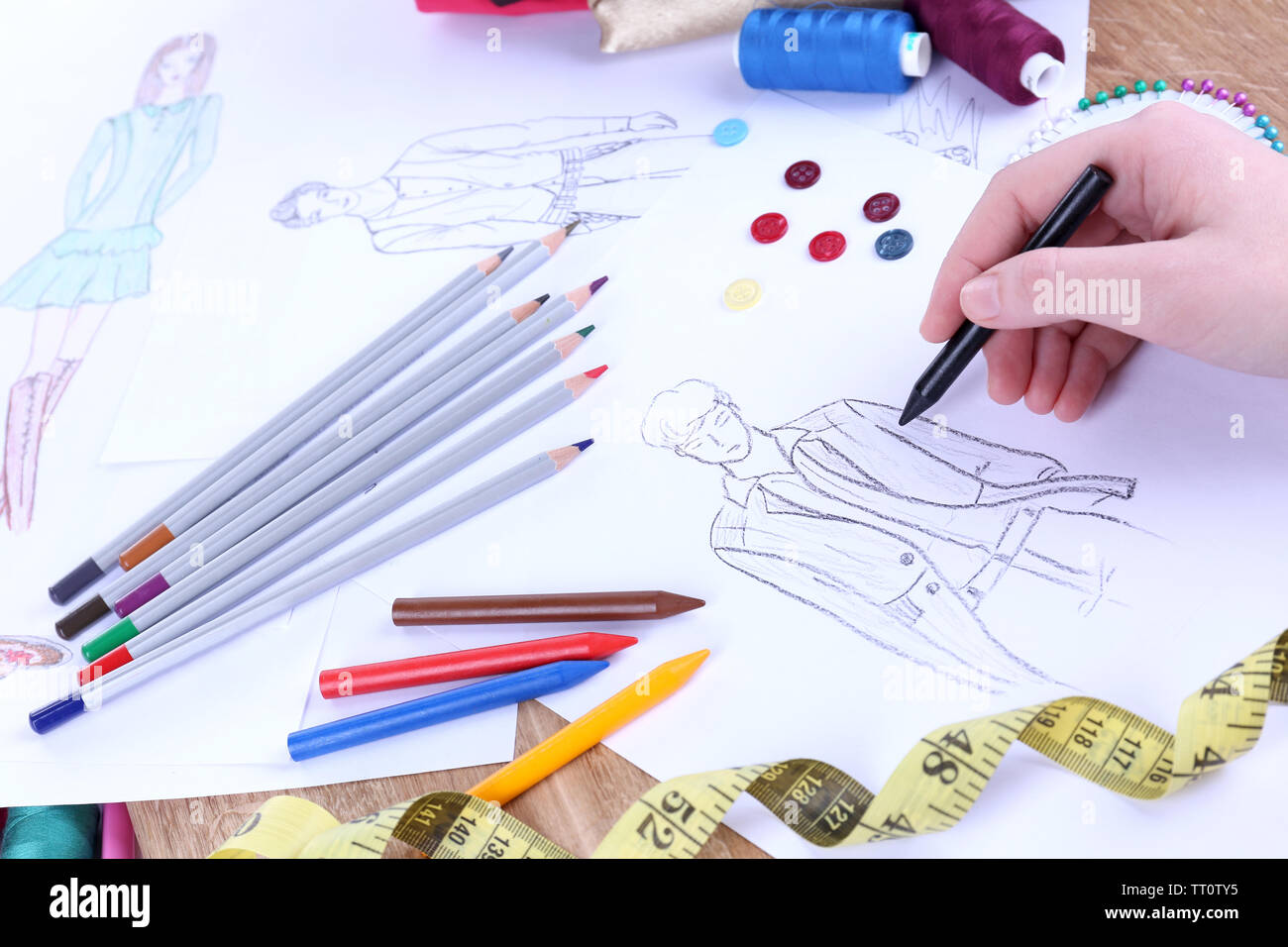 Fashion designer close up Stock Photo - Alamy