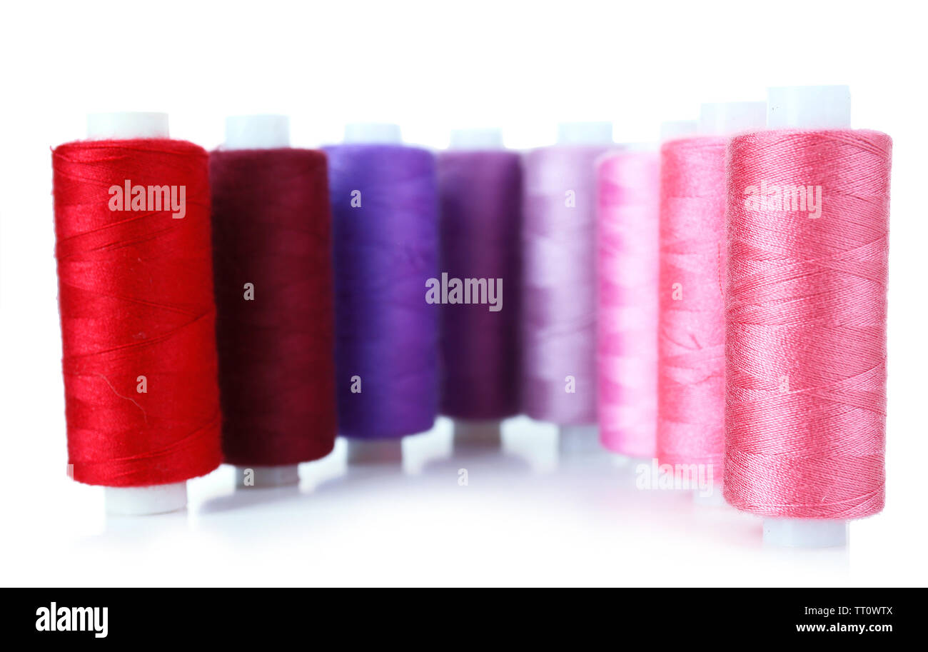 Color sewing thread on bobbin closeup view Cut Out Stock Images ...