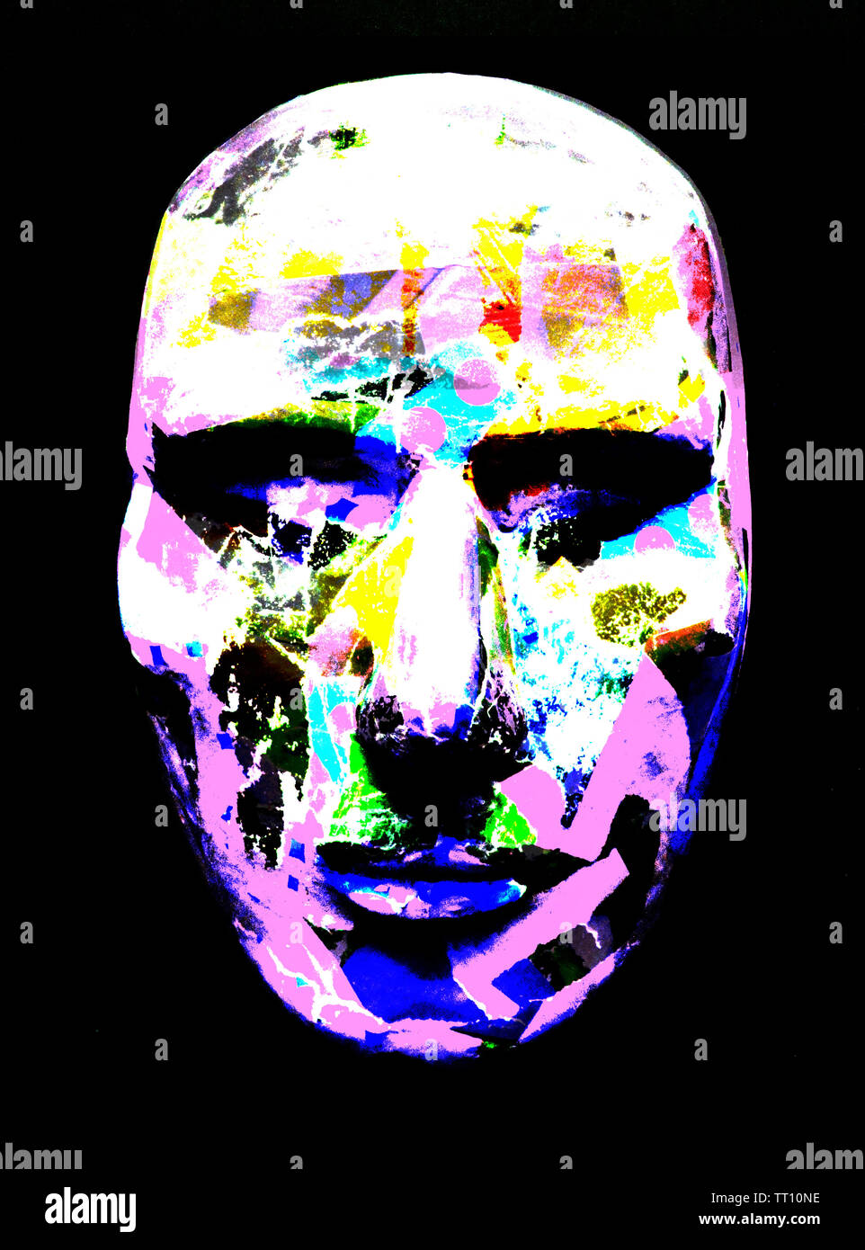 Human Head Mask Psychology Face Close Up Stock Photo - Alamy