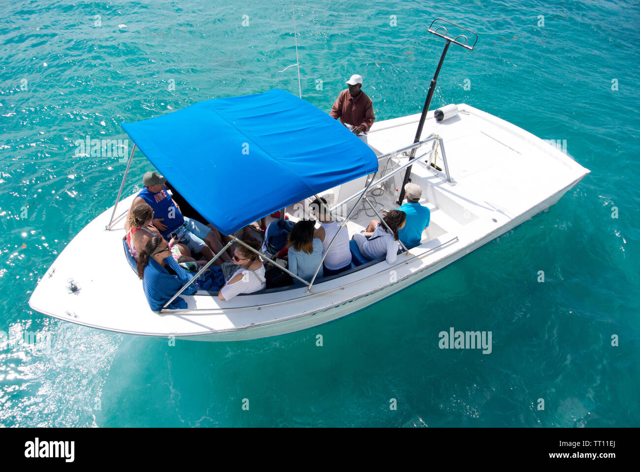 Paradise Island Taxi Boat Stock Photo - Alamy