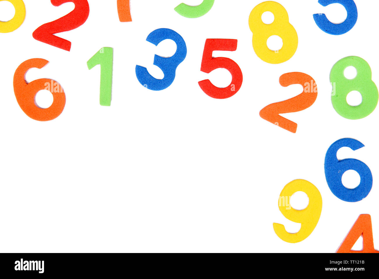 Colorful numbers, isolated on white Stock Photo - Alamy