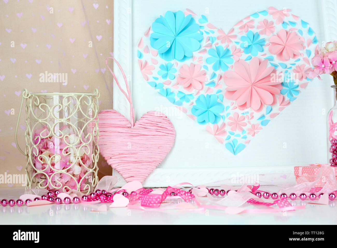 Home decor with handmade picture Stock Photo - Alamy