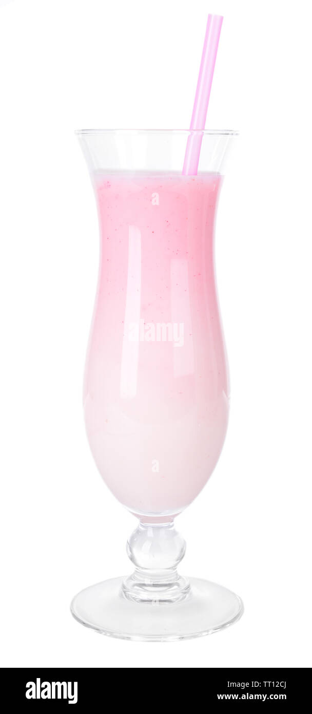 Milk shake isolated on white Stock Photo - Alamy