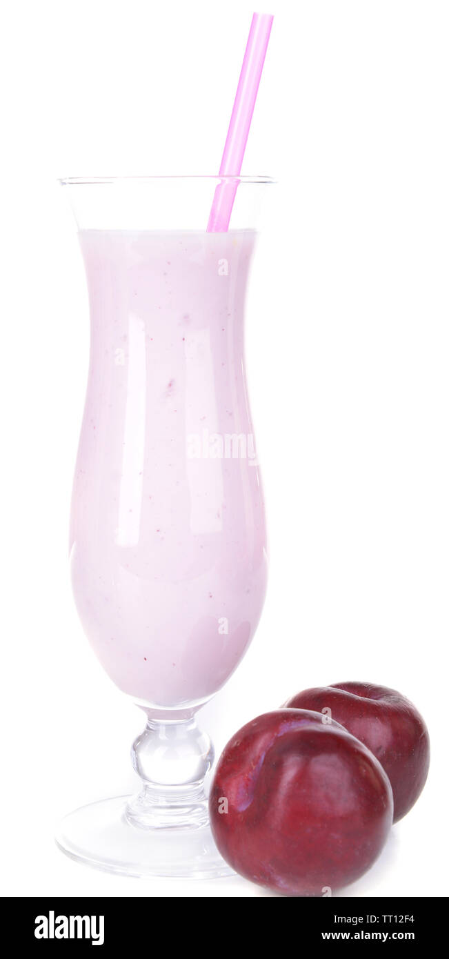 Milk shake isolated on white Stock Photo - Alamy