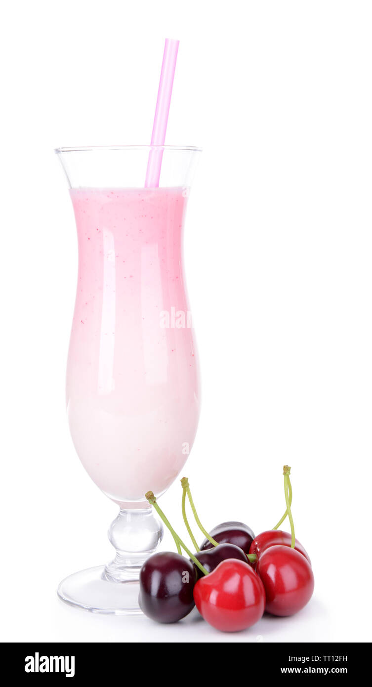 Milk shake isolated on white Stock Photo - Alamy