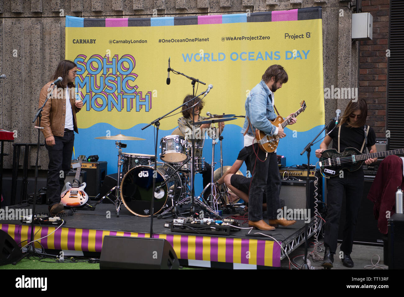 Californian indie rock band Vista Kicks give outdoor performance during ...
