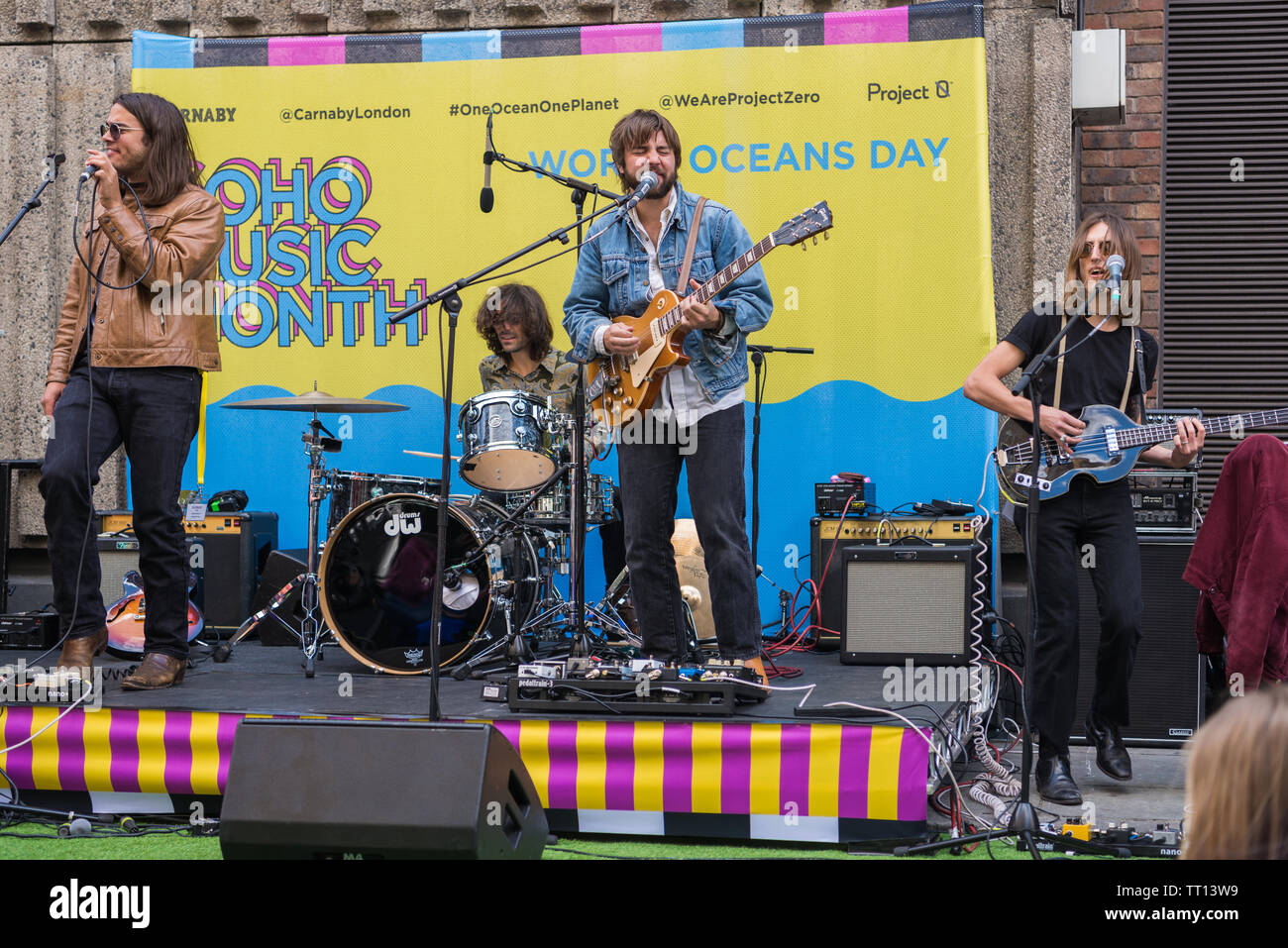 Californian indie rock band Vista Kicks give outdoor performance during ...