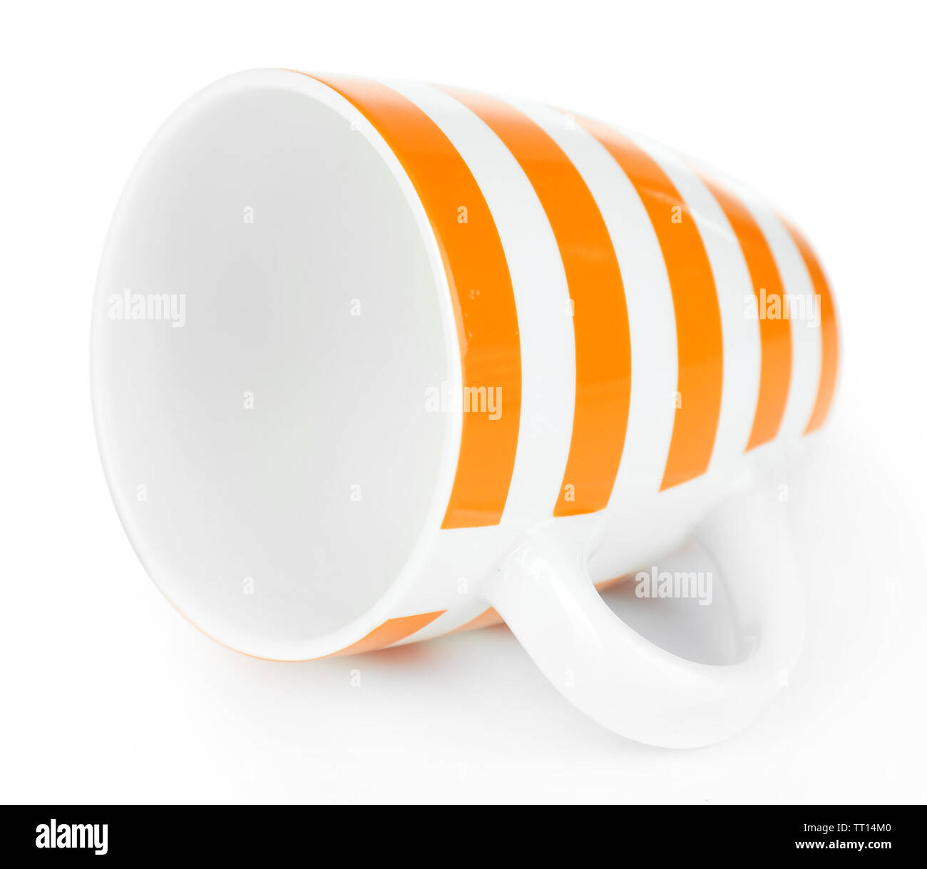 Color empty mug isolated on white Stock Photo - Alamy