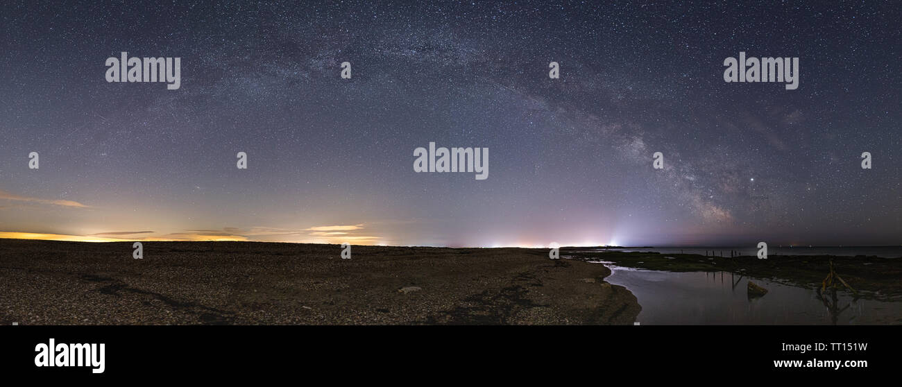 The full arch of the Milky Way taken at RSPB Medmerry and looking ...