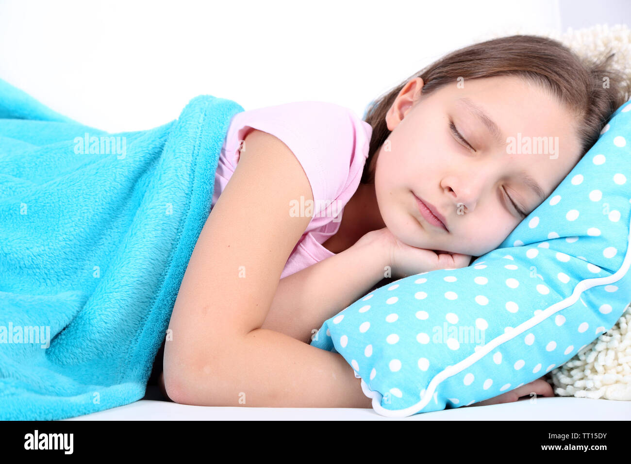 Beautiful little girl sleeping, close-up Stock Photo - Alamy