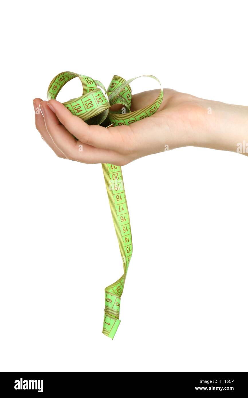 Measuring arm tape measure Cut Out Stock Images & Pictures - Alamy