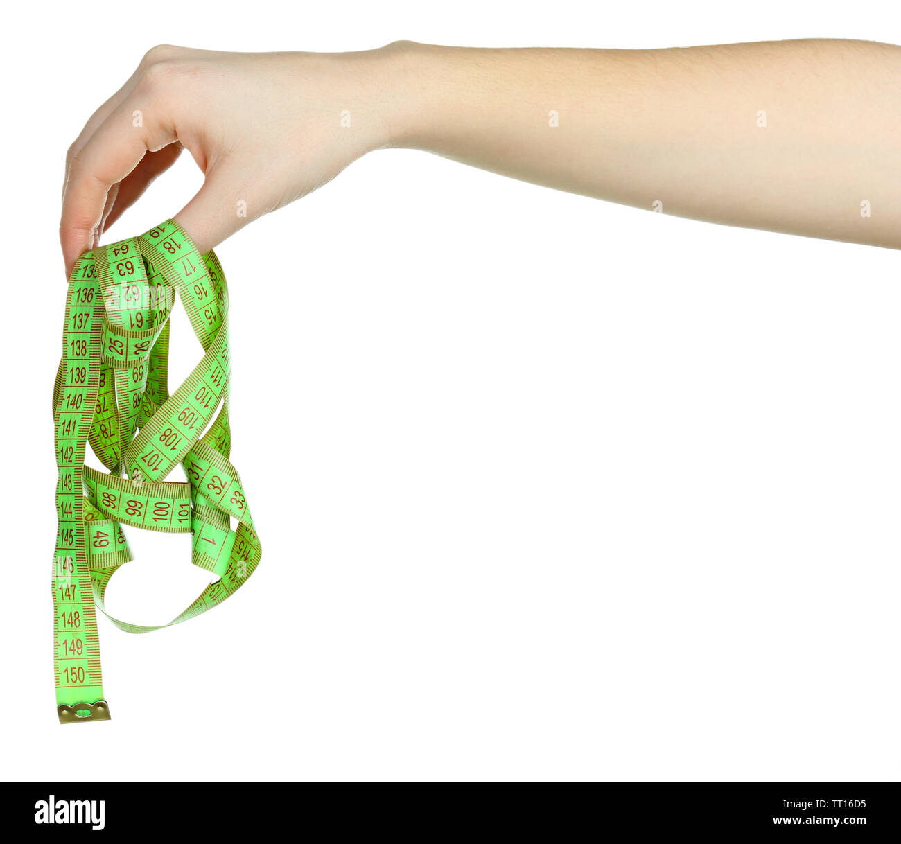 Measuring arm tape measure Cut Out Stock Images & Pictures - Alamy