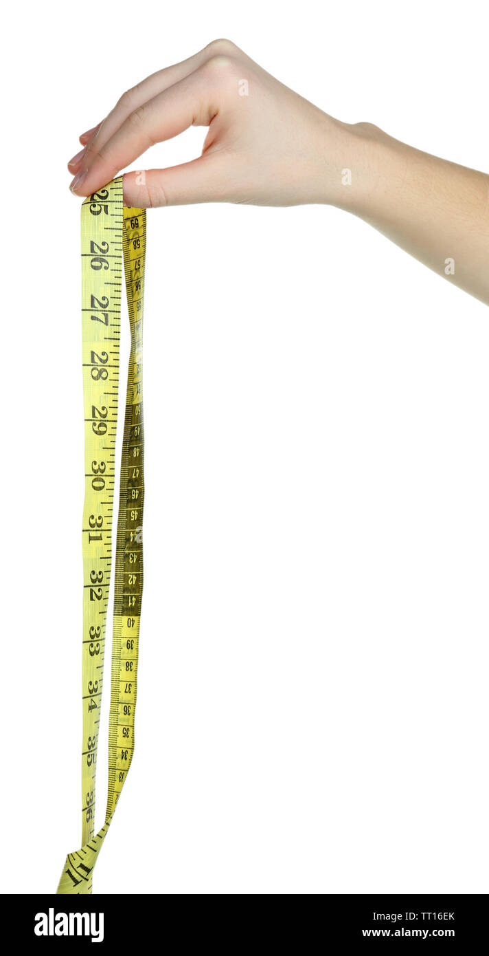 Measuring arm tape measure Cut Out Stock Images & Pictures - Alamy