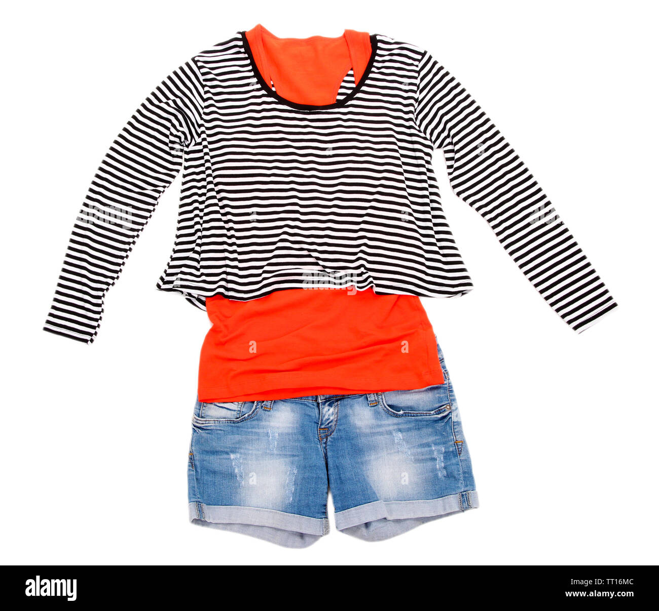 Female clothing isolated on white Stock Photo - Alamy