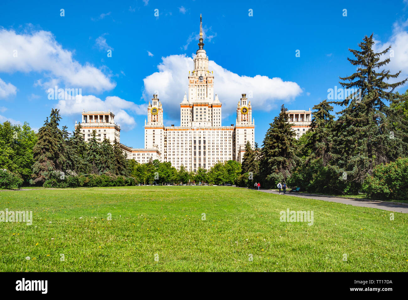 view of The Main Building of Moscow State University (Lomonosov State ...